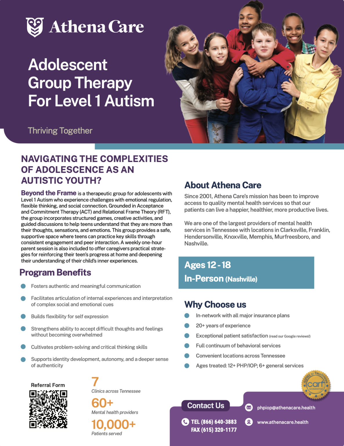 PHP/IOP Intensive Outpatient Care - Athena Care