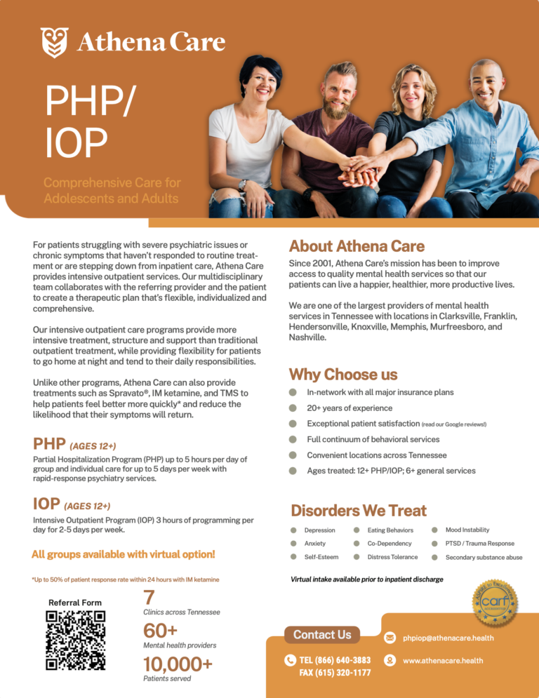 PHP/IOP Intensive Outpatient Care - Athena Care
