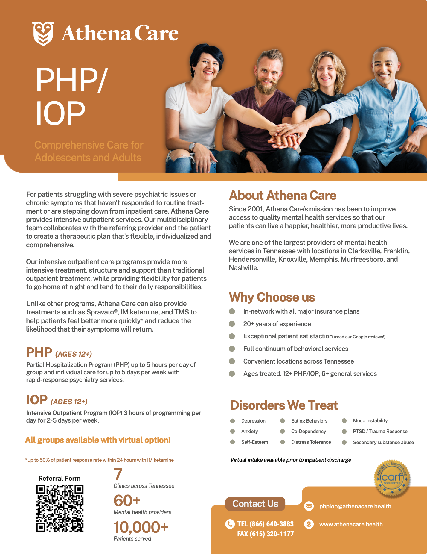 PHP/IOP Intensive Outpatient Care - Athena Care